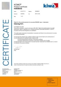 Komo_K90388_2_B500B_indented bars from cold rolled wire - Intersig